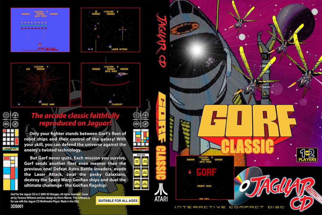 Atari Jaguar CD GORF Classic FULL Audio, Keeps Score, Not Demo ...