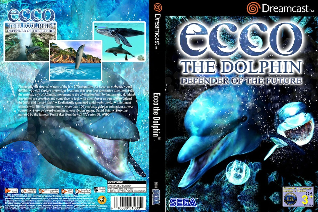 Dreamcast ECCO the Dolphin Video Game, Full Color Art - Etsy