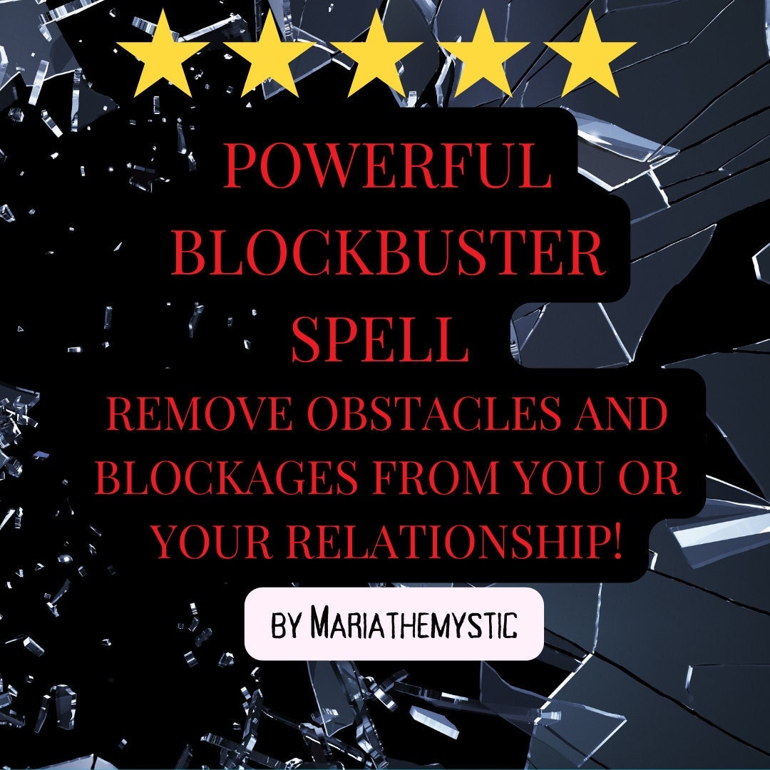 Blockbuster Spell Strong Remove Blockages and Obstacles Spellcasting - Etsy