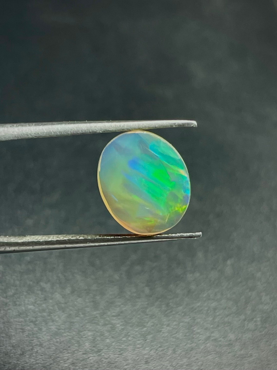 Rare Pin Fire Opal Rose Cut One Side Faceted , White Ethiopian Opal ...