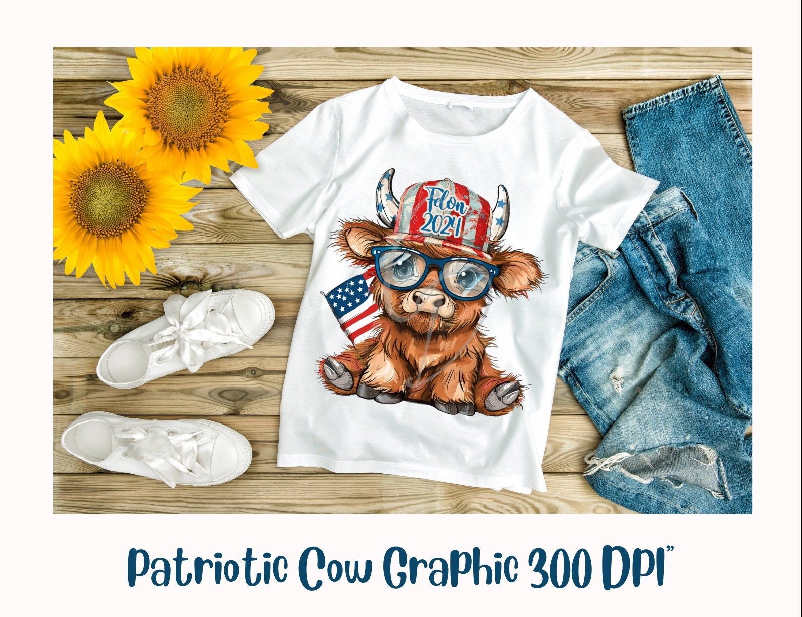 Cute Patriotic Trump Cow 20oz & 30oz Tumbler Wrap Voting Felon 2024 Cow ...