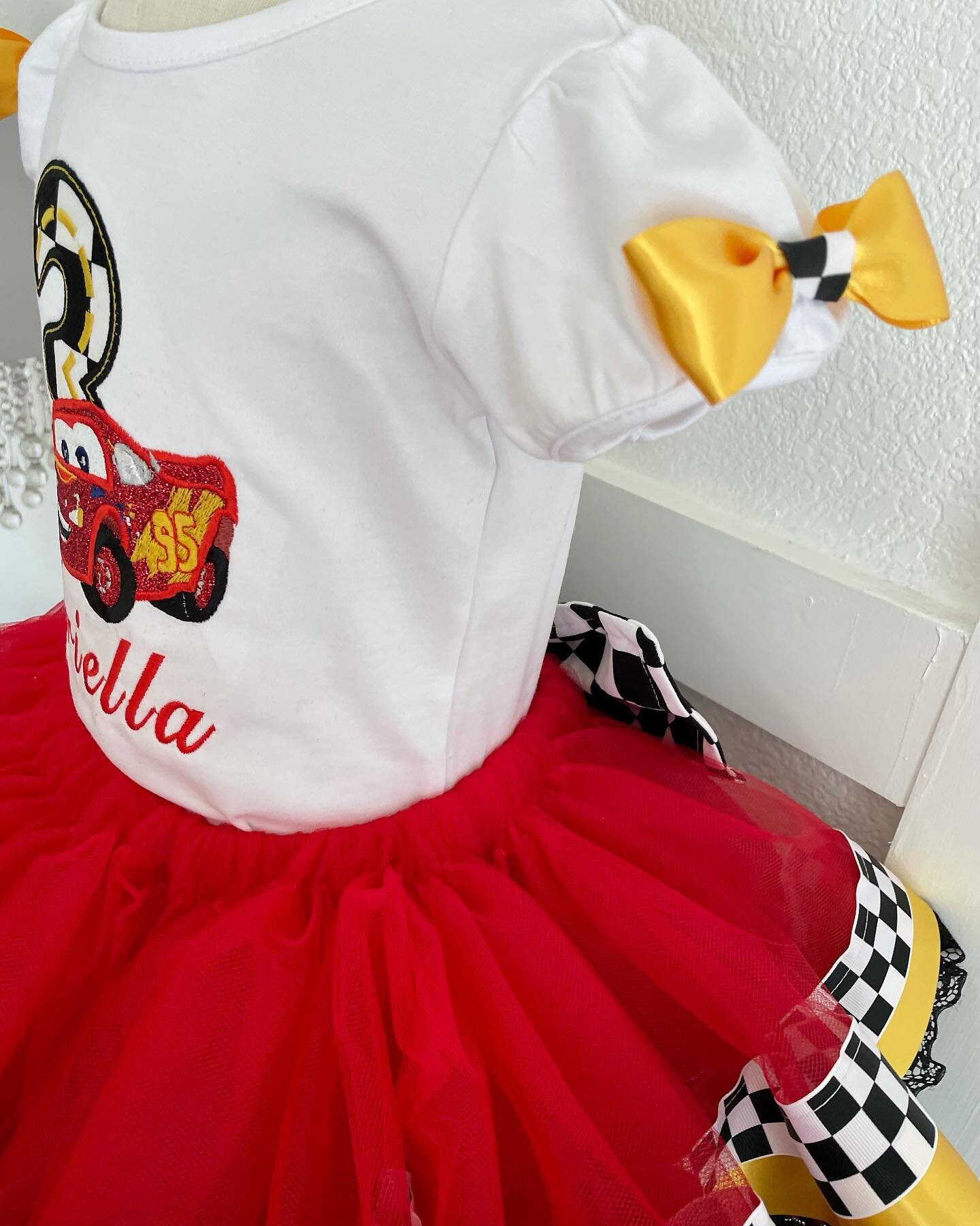 Race Car Outfit Car, Birthday Outfit Tutu and Shirt Red White Racer ...