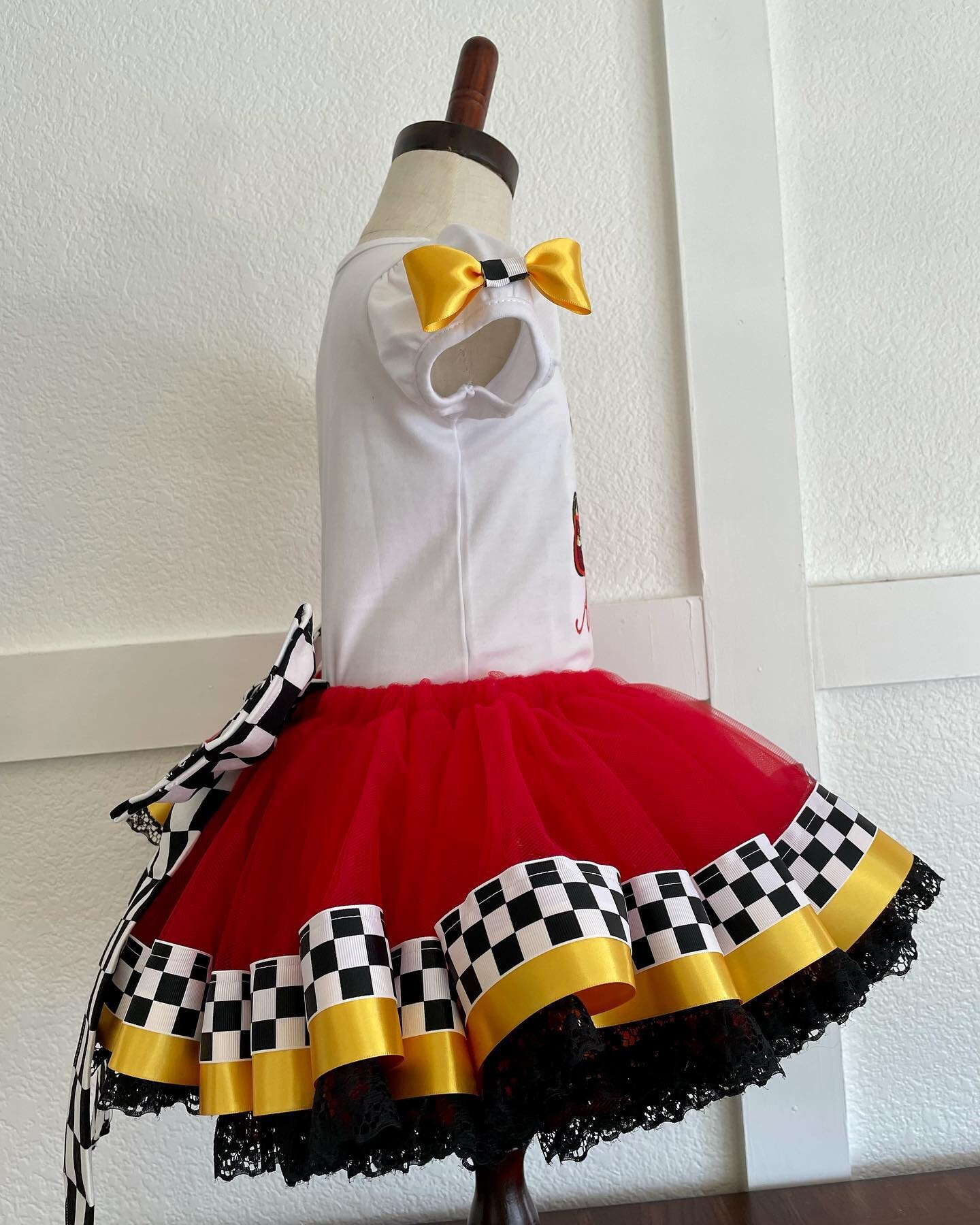 Race Car Outfit Car, Birthday Outfit Tutu and Shirt Red White Racer ...