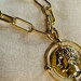 24K Gold Plated Paper Clip Chain Necklace Coin Pendant 22 - Etsy