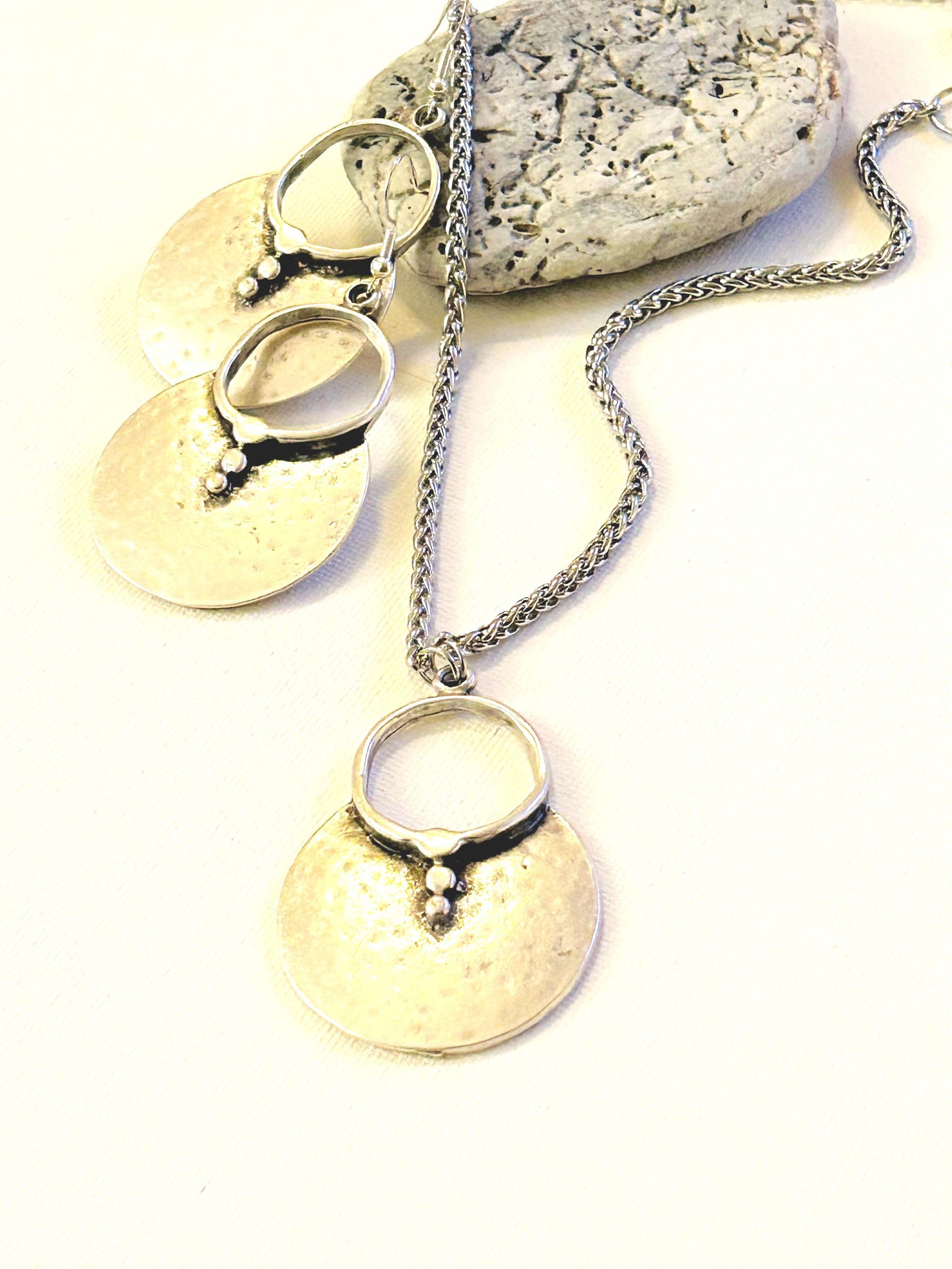 Boho Set Necklace Earrings Set, Stainless Steel Jewelry, Zamak Antique ...