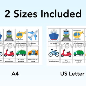 French Vehicle Flashcards, Beginner French Vocabulary, Homeschooling ...