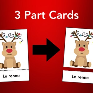 French Christmas Flashcards, French Holiday Vocab, Montessori Language ...