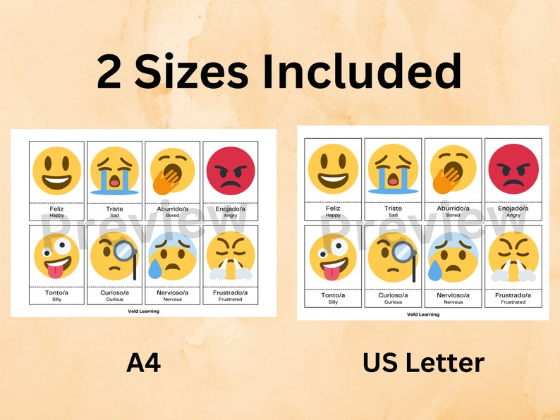 Spanish Emotion Flashcards, Spanish Adjective Vocabulary, Homeschooling ...