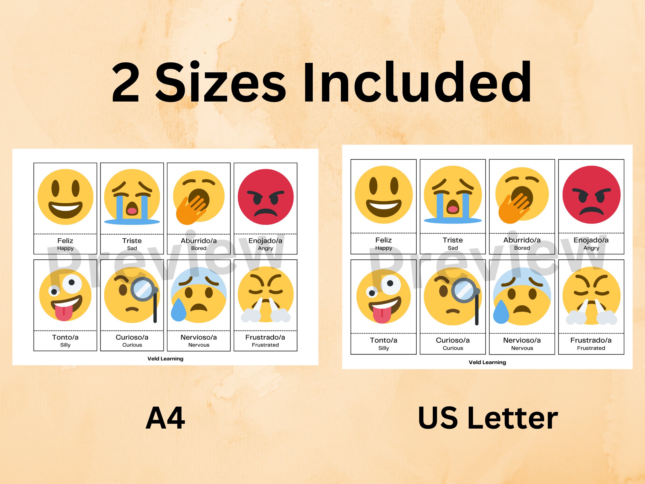 Spanish Emotion Flashcards, Spanish Adjective Vocabulary, Homeschooling ...