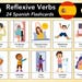 Spanish Reflexive Verb Flashcards, Spanish Language Learning Vocab ...