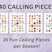 Seasonal Bingo, Spring Summer Fall Winter Bingo, 120 Printable Bingo ...