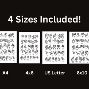 Sign Language Alphabet Poster, ASL Alphabet Decor, Learn Sign Language ...