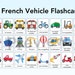 French Vehicle Flashcards, Beginner French Vocabulary, Homeschooling ...