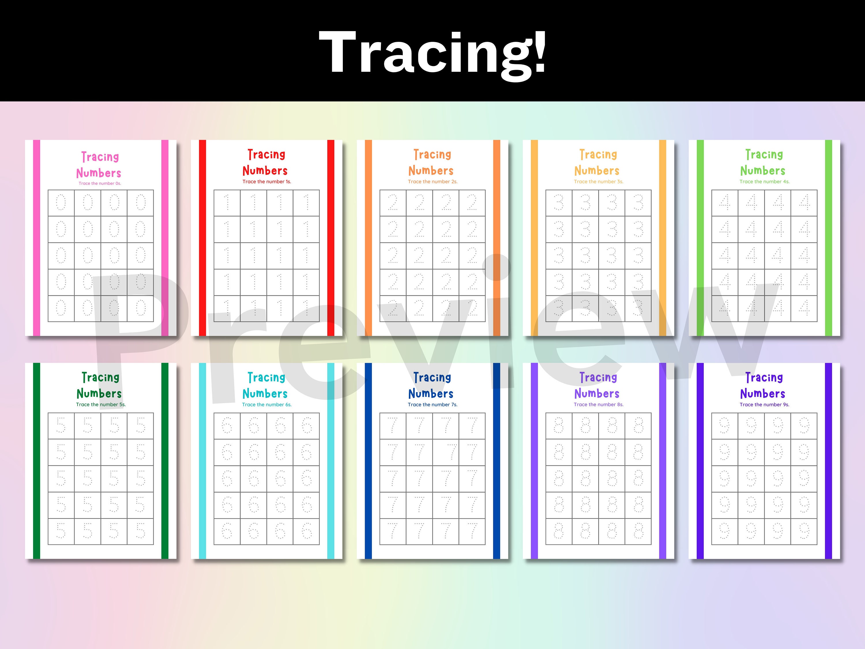 80 Number Worksheets Math Worksheet for Kids Homeschooling - Etsy