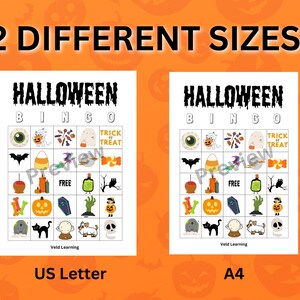 Halloween Bingo, 30 Printable Bingo Cards, Fun Halloween Activity for ...