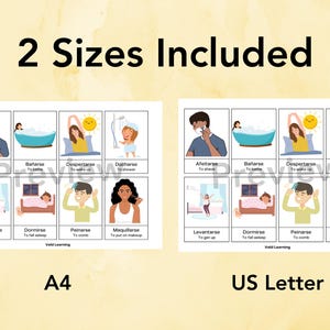 Spanish Reflexive Verb Flashcards, Spanish Language Learning Vocab ...