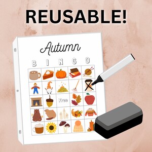 Autumn Bingo, 30 Printable Bingo Cards, Fun Fall Activity for Kids ...