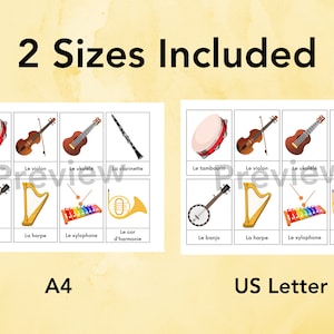 French Instrument Flashcards, French Music Vocabulary, Montessori ...