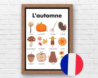 French Emotions Poster Art, French Classroom Wall Decor, Bilingual ...