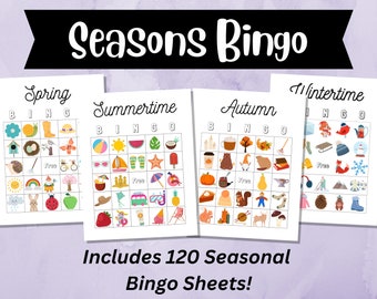 Spring Bingo, 30 Printable Bingo Cards, Fun Spring Activity for Kids ...