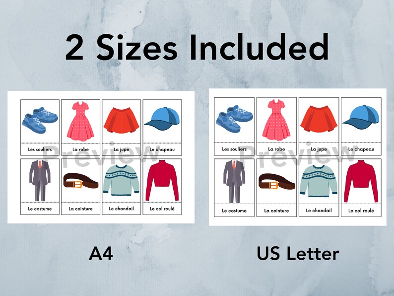 French Clothing Flashcards, Beginner French Fashion Vocabulary ...