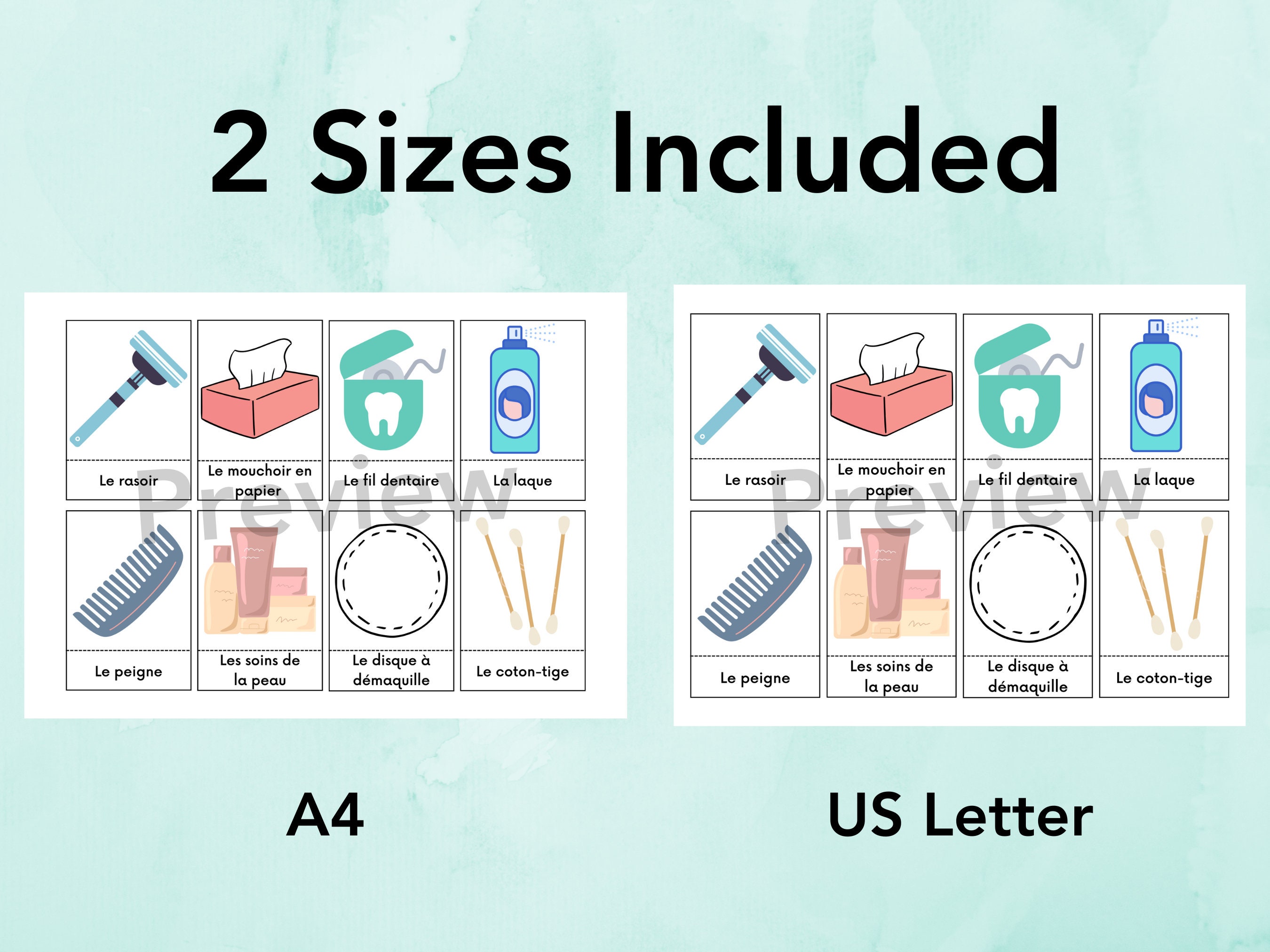 French Washroom Flashcards, French Bathroom Vocabulary, Homeschooling ...