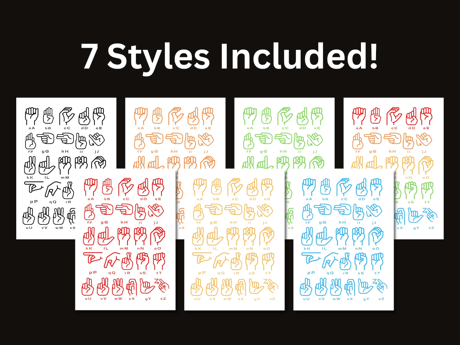 Sign Language Alphabet Poster, ASL Alphabet Decor, Learn Sign Language ...