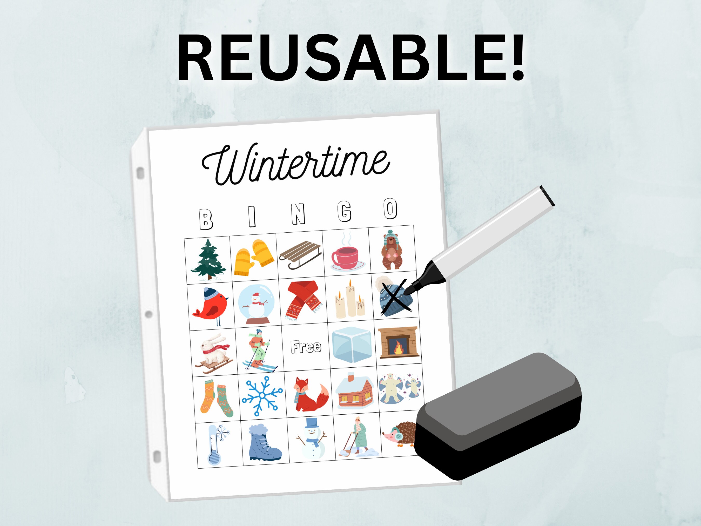 Winter Bingo, 30 Printable Bingo Cards, Winter Wonderland Activity for ...