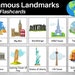 World Landmark Flashcards, Famous Geography Flash Cards, Homeschooling ...