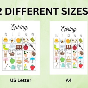 Spring Bingo, 30 Printable Bingo Cards, Fun Spring Activity for Kids ...