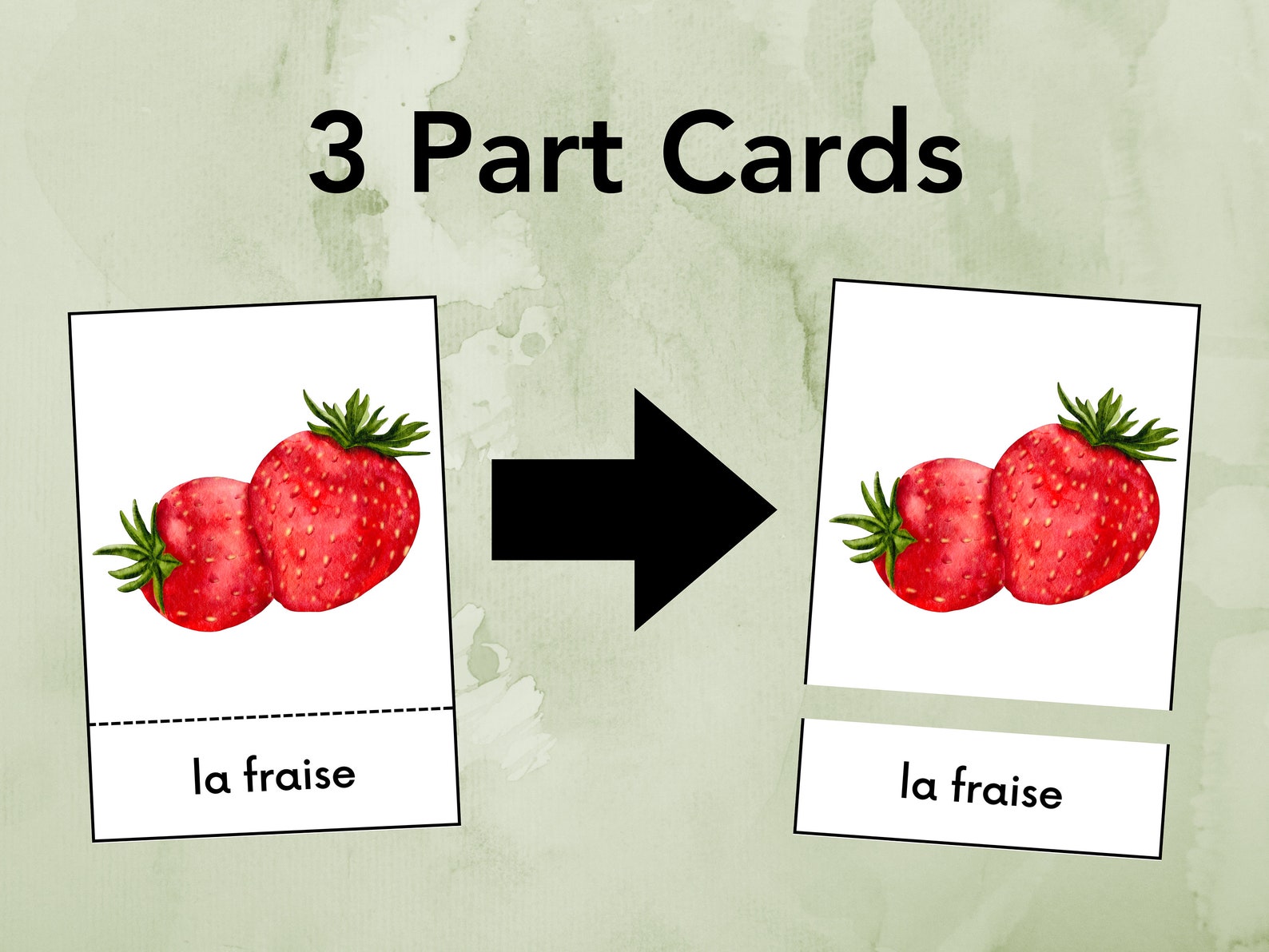 French Fruits & Vegetable Flashcards, French Flashcards for Kids ...
