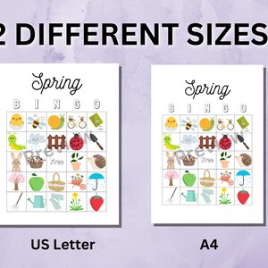 Seasonal Bingo, Spring Summer Fall Winter Bingo, 120 Printable Bingo ...