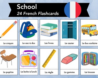 French Colors Flashcards for Kids | Educational Digital Download ...