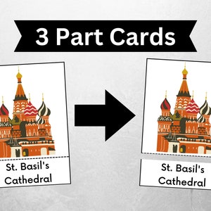 World Landmark Flashcards, Famous Geography Flash Cards, Homeschooling ...