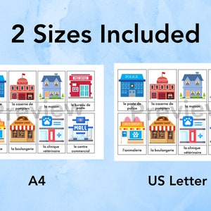 French Location Flashcards, French Places Vocabulary, Montessori ...