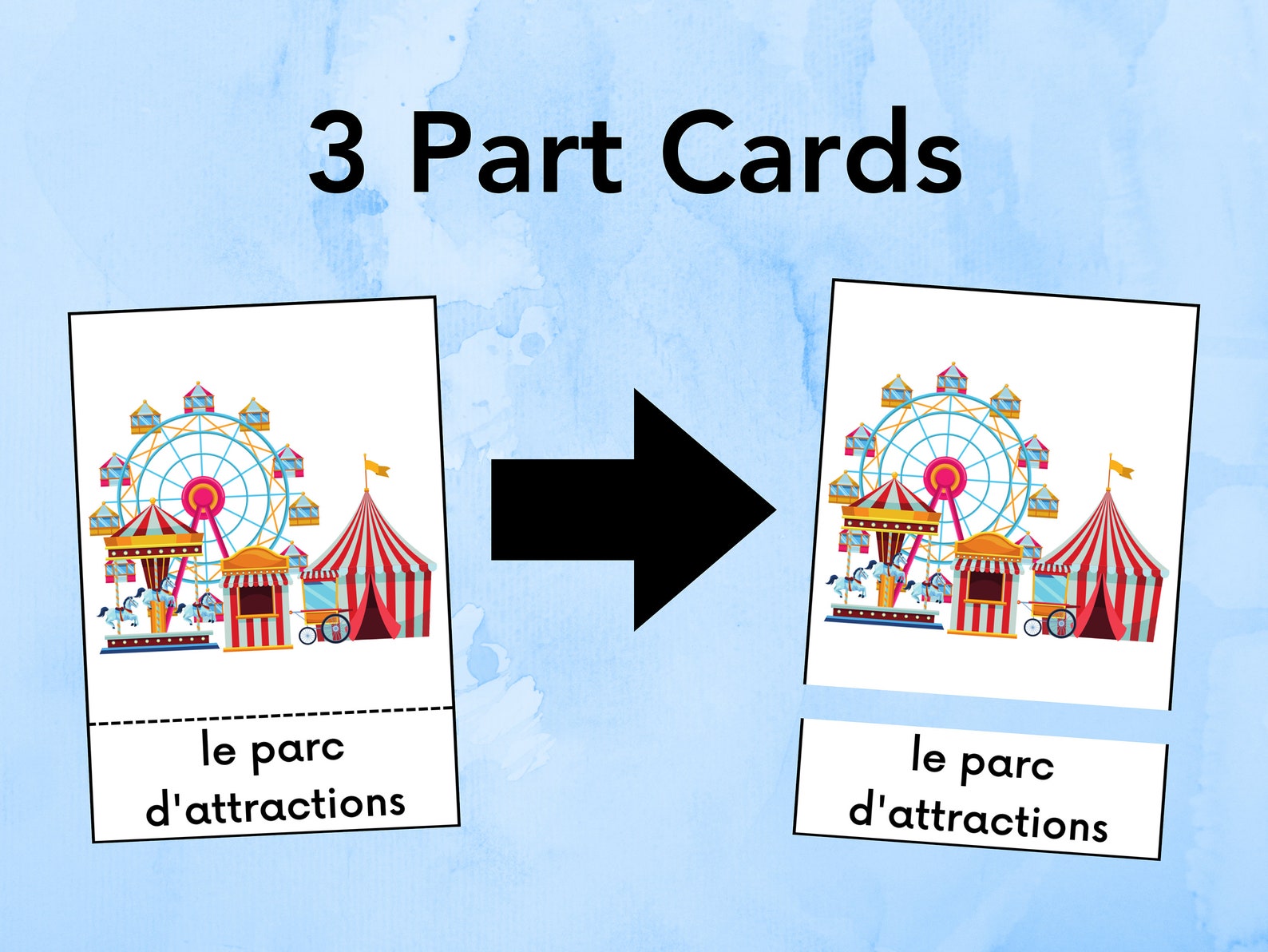 French Location Flashcards, French Places Vocabulary, Montessori ...
