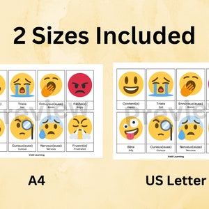 French Emotion Flashcards, French Adjective Vocabulary, Homeschooling ...