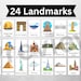 World Landmark Flashcards, Famous Geography Flash Cards, Homeschooling ...