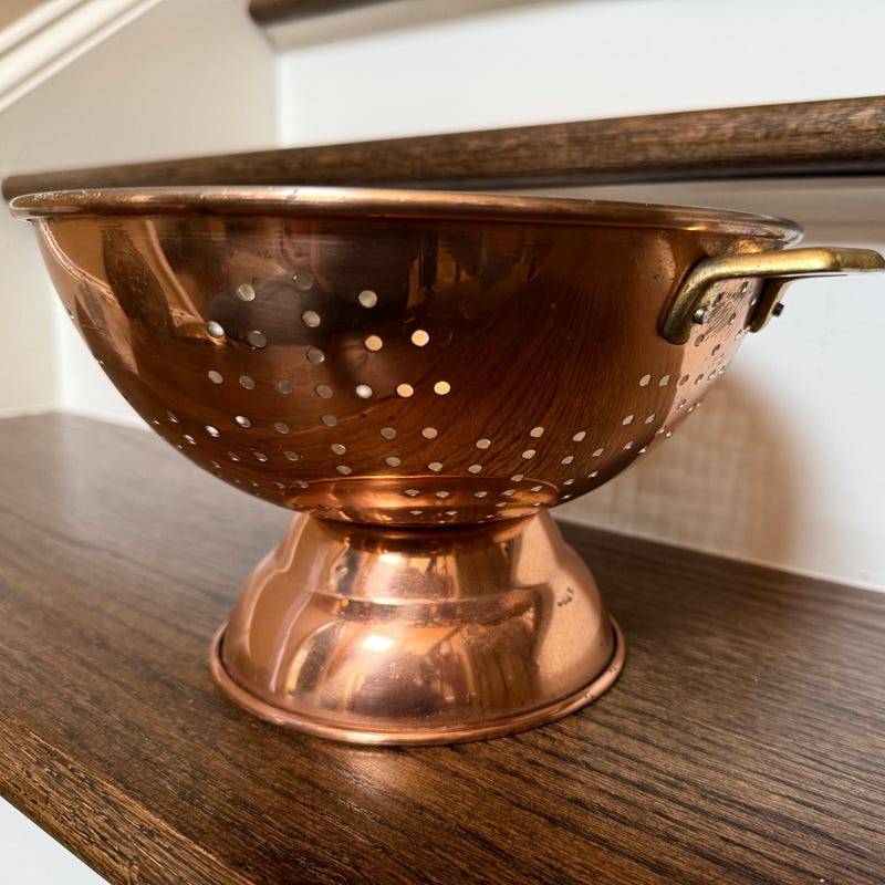 Copper Colander - Etsy