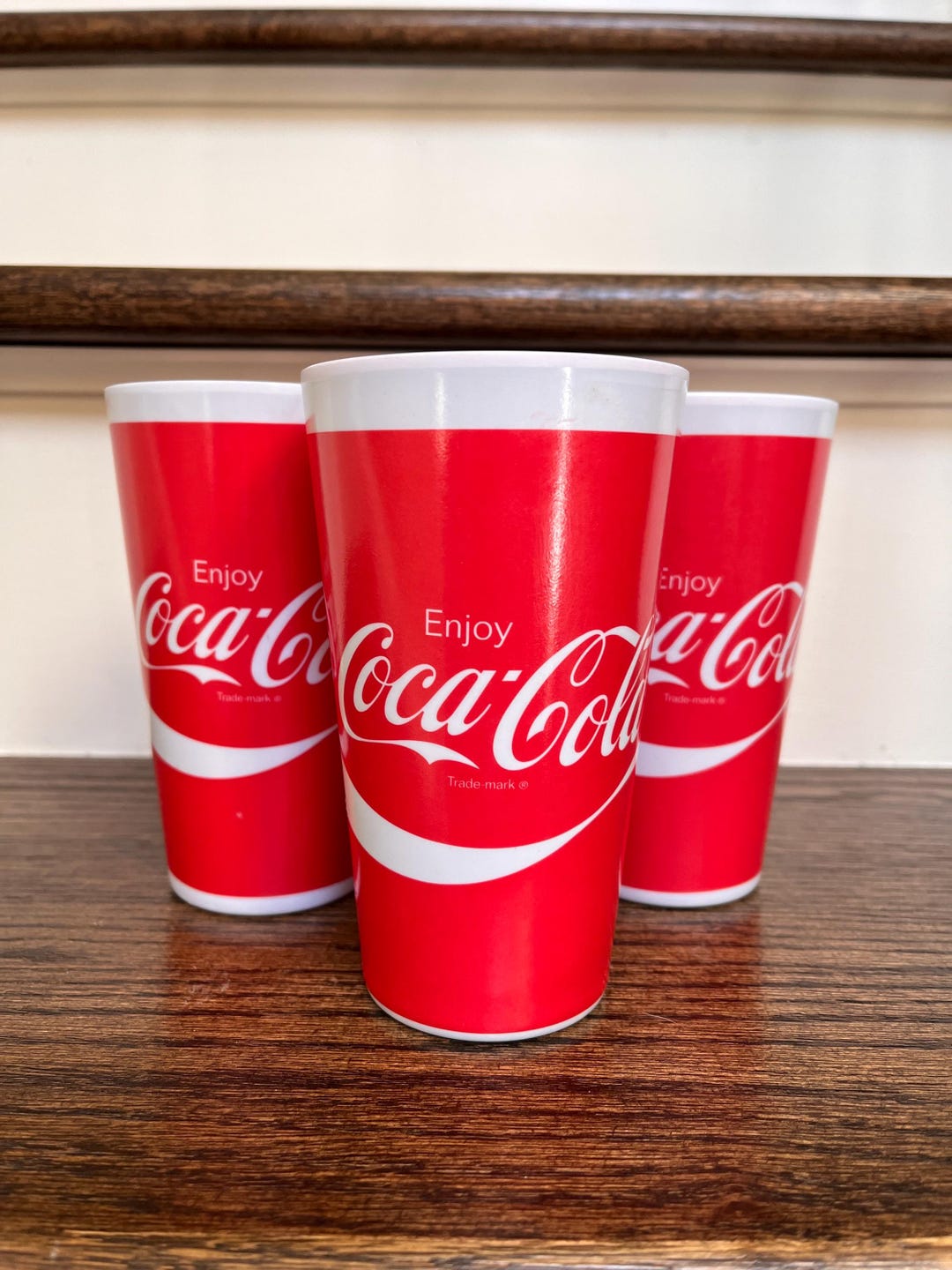 Three (3) Melamine Coca-cola Cups — Coke, Drink, Outdoor, Children ...