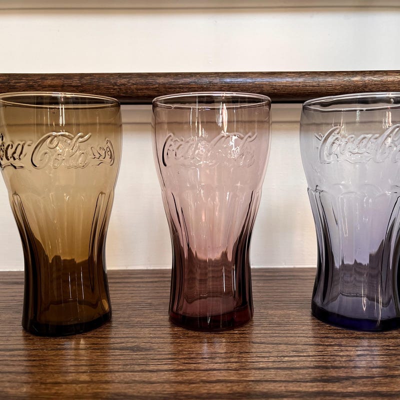 Vintage Coke Glasses - Etsy