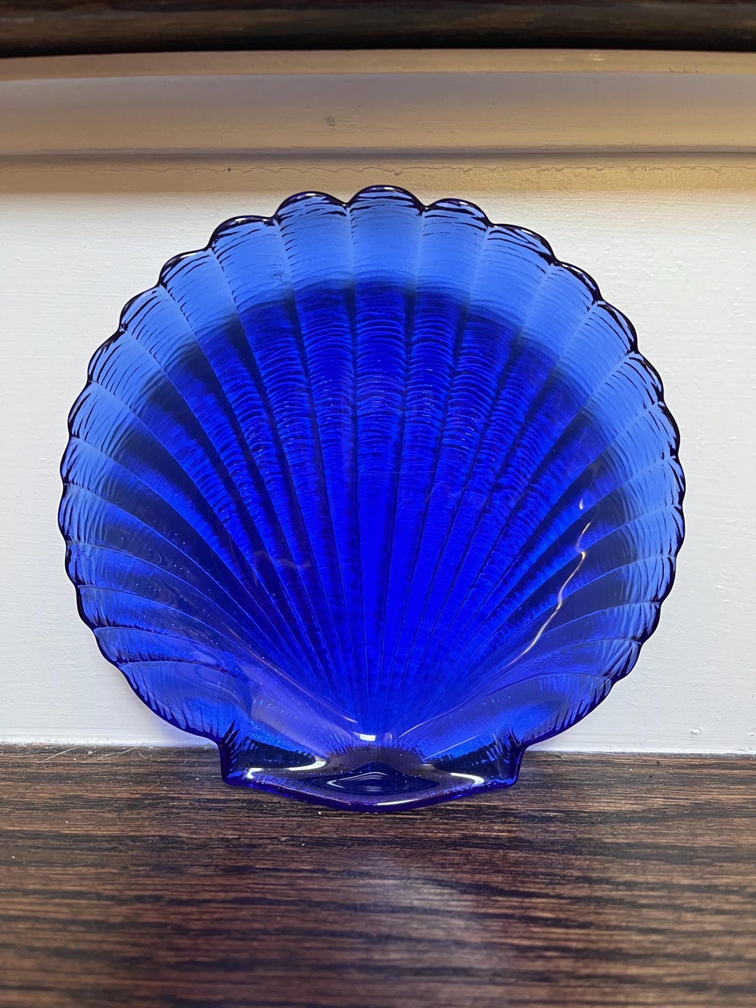 Arocoroc Coquillage Cobalt Blue Seashell Dessert or Appetizer Plate 11 ...