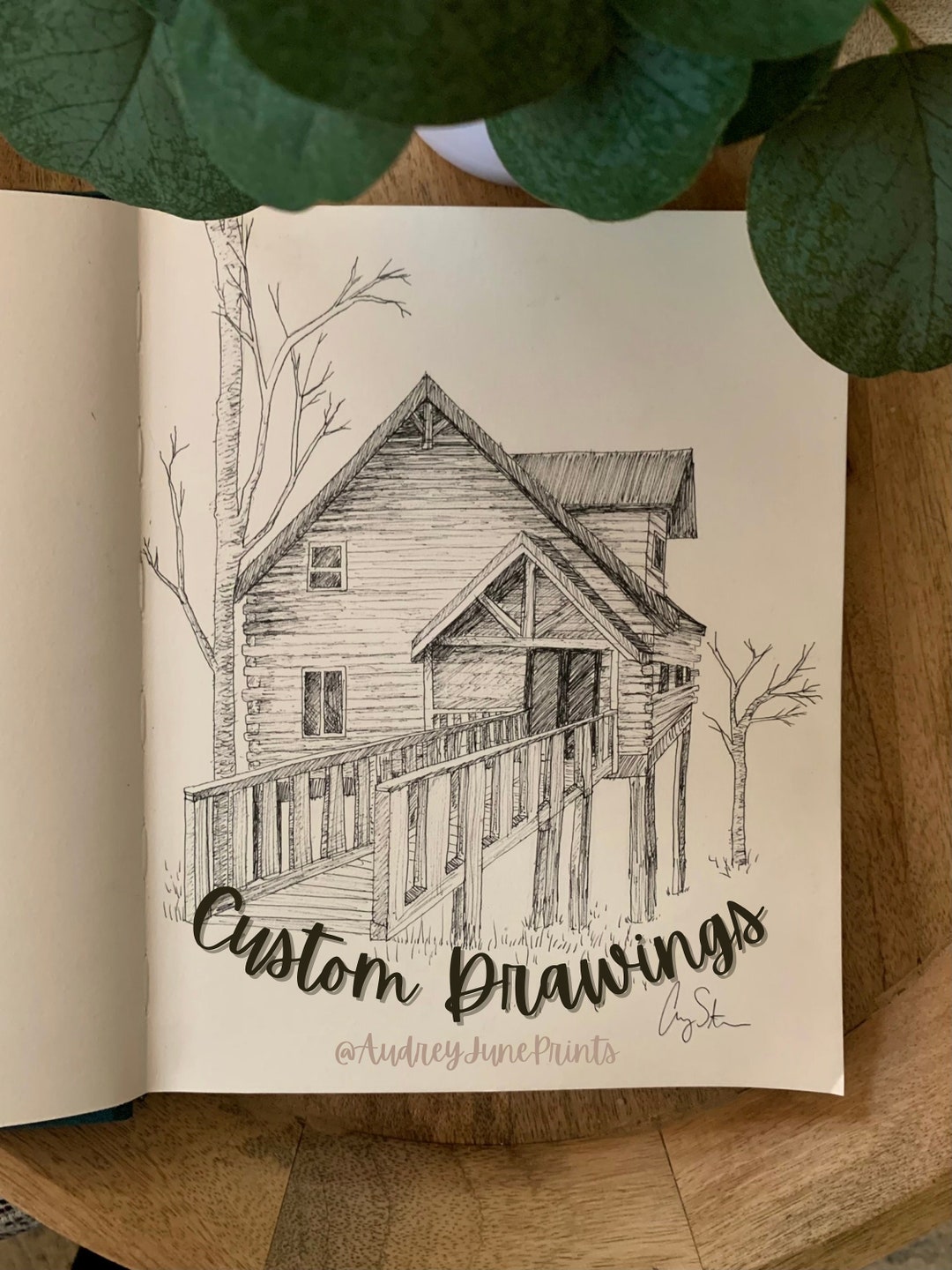Custom Home Line Art, Business Drawing, Housewarming Gift - Etsy