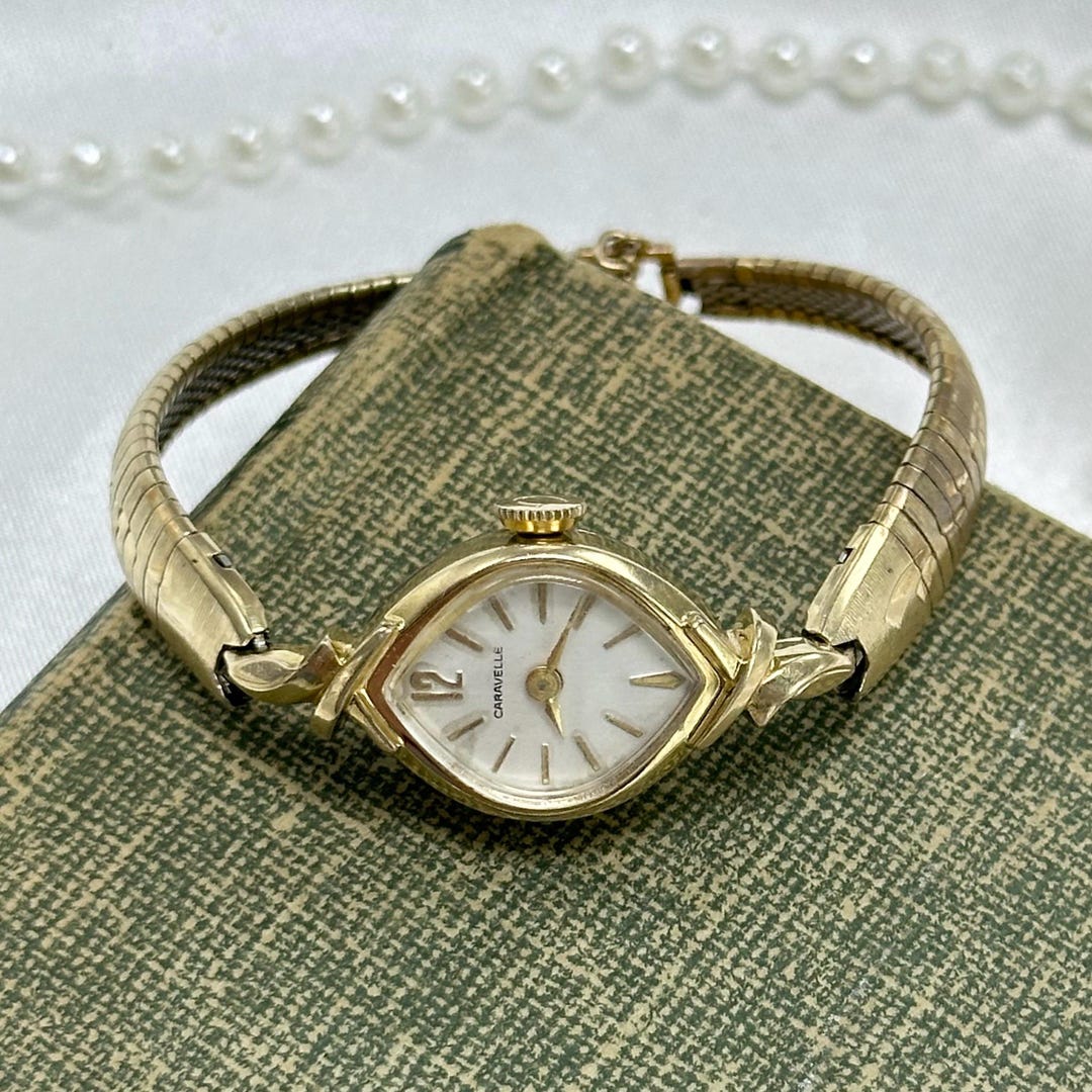 1971 10k RGP Wind-up Caravelle Cocktail Watch With Detailed Band - Etsy