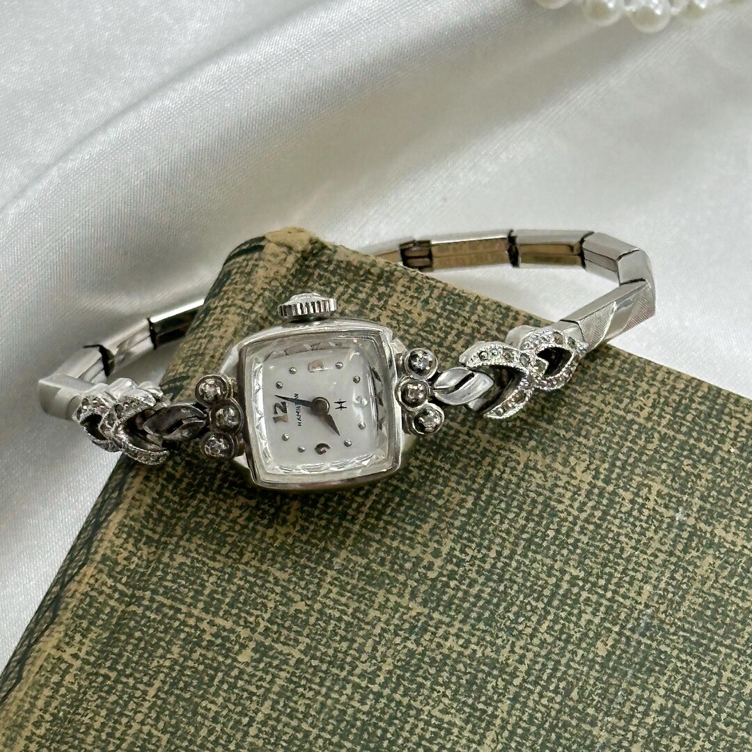 10k RGP Silver 1960’s Hamilton Diamanté Wind-up Watch - Etsy