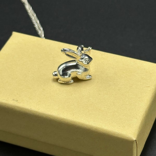 Sterling Silver Rabbit Charm - Etsy