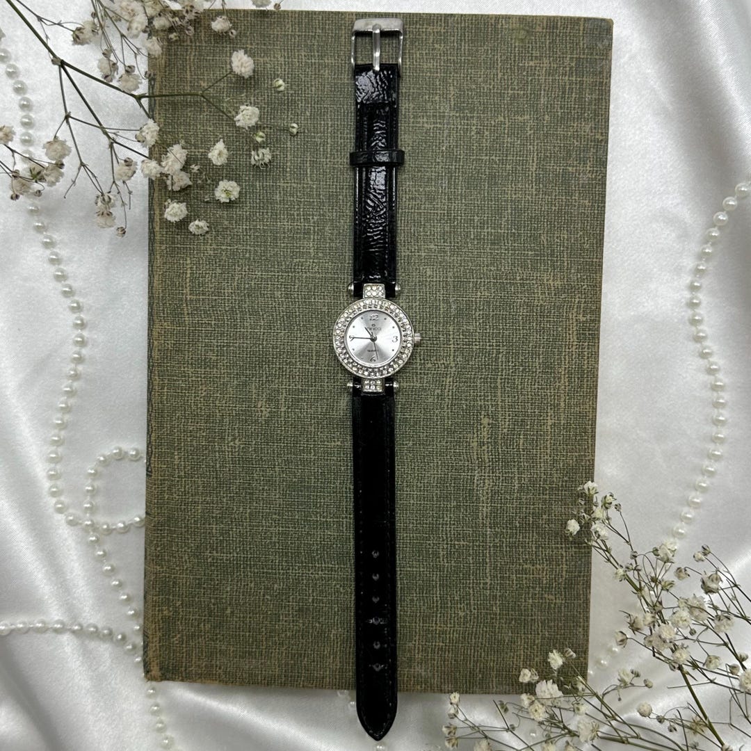 Silver and Black Minicci Watch - Etsy