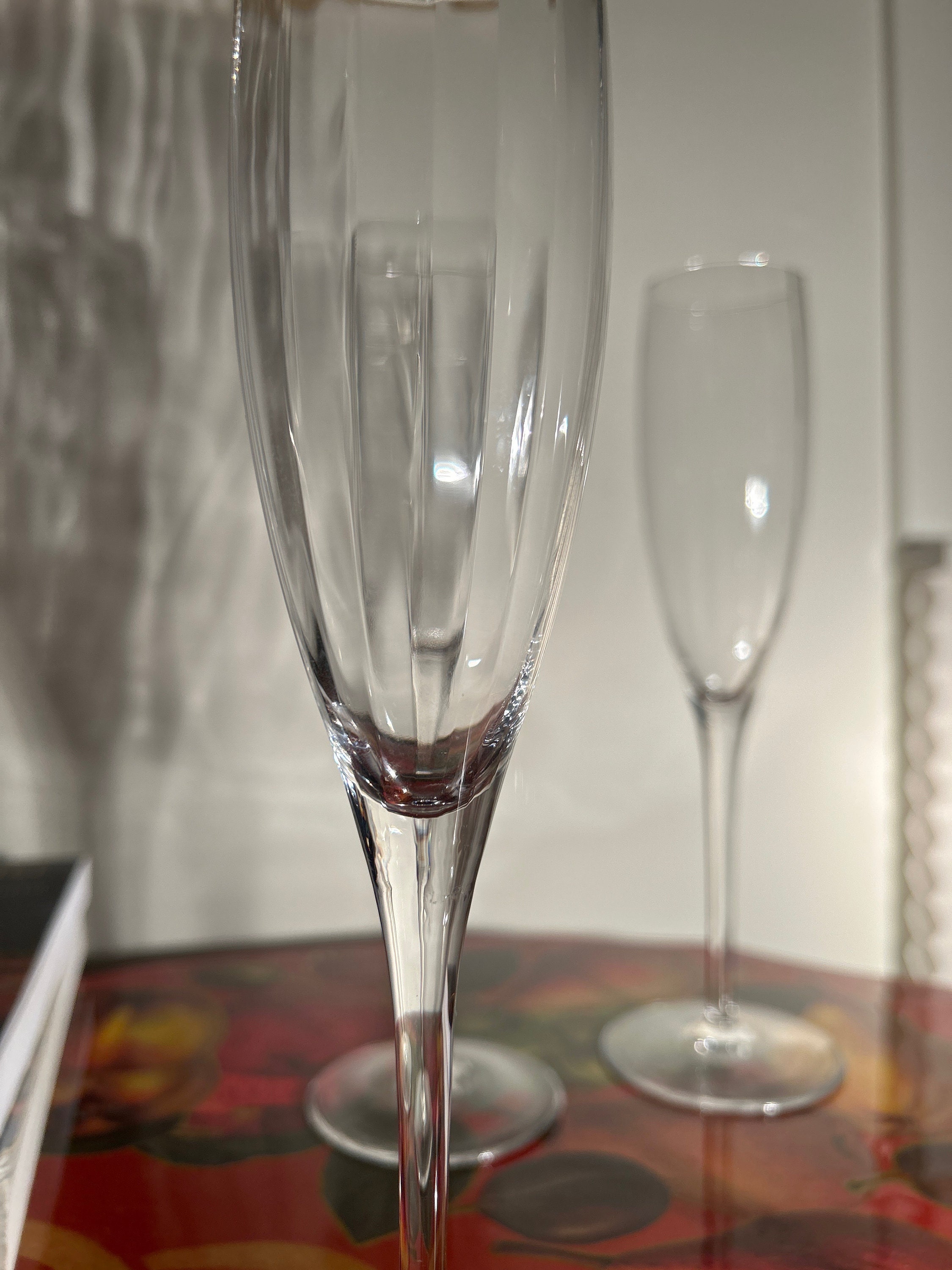 4 Vintage Optical Illusion Champagne/ Flute Glasses - Etsy