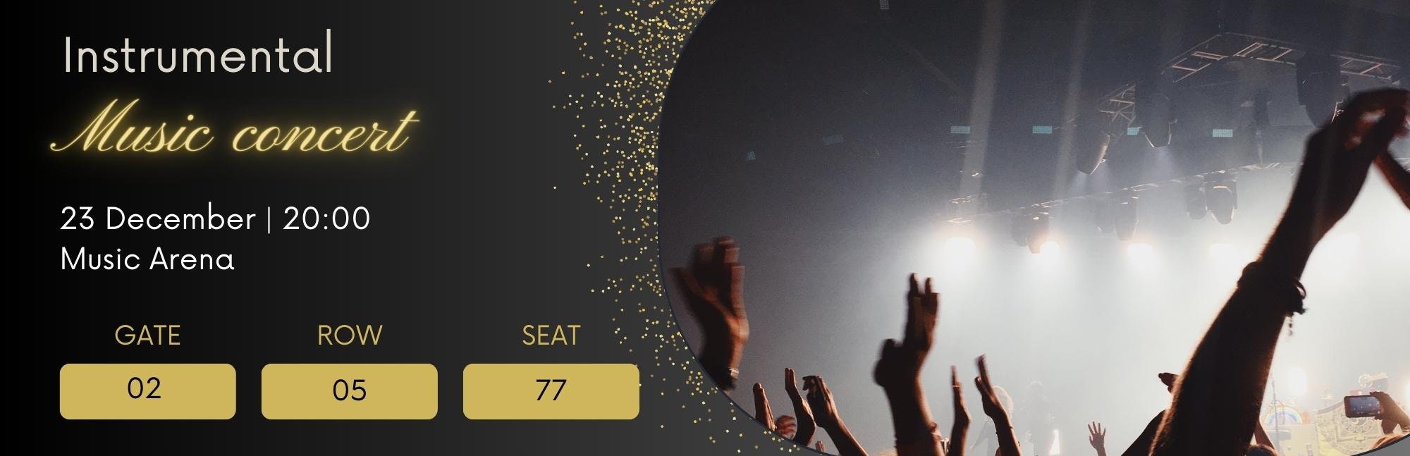 Editable Concert Ticket Template for Canva printable Gift - Etsy