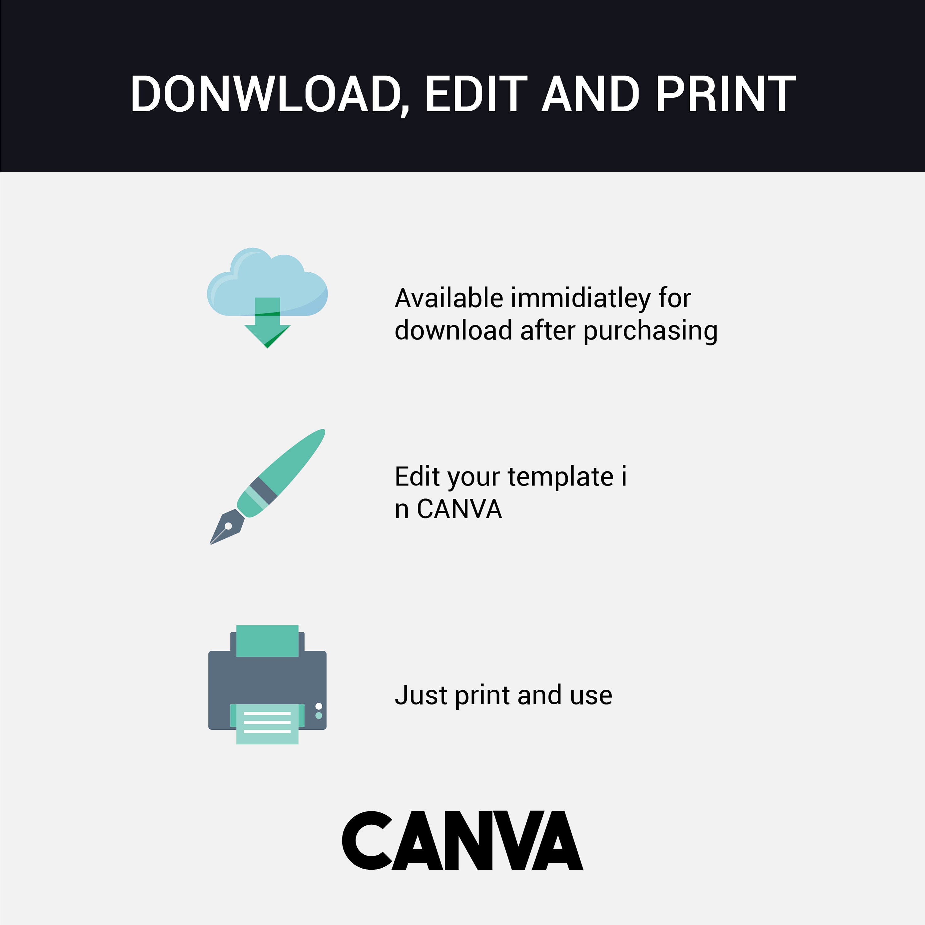 Editable Concert Ticket Template for Canva printable Gift - Etsy